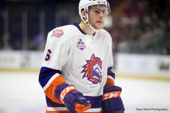Ryan Pulock(6) Bridgeport Sound Tigers | CollegeHockeyPlayers